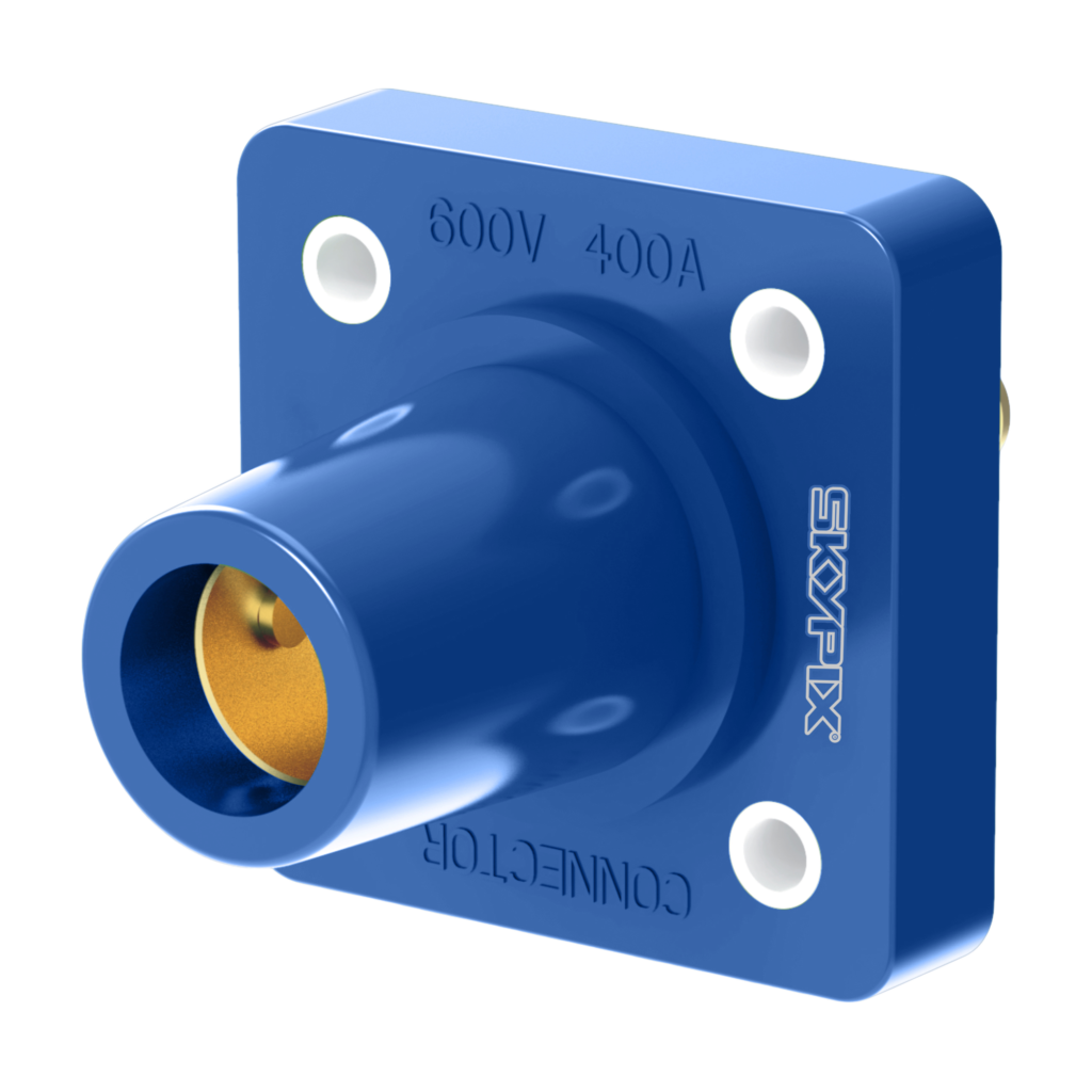 Cam Lok Conector Femea Painel 400A Azul SK-CFP400AZ - Skypix